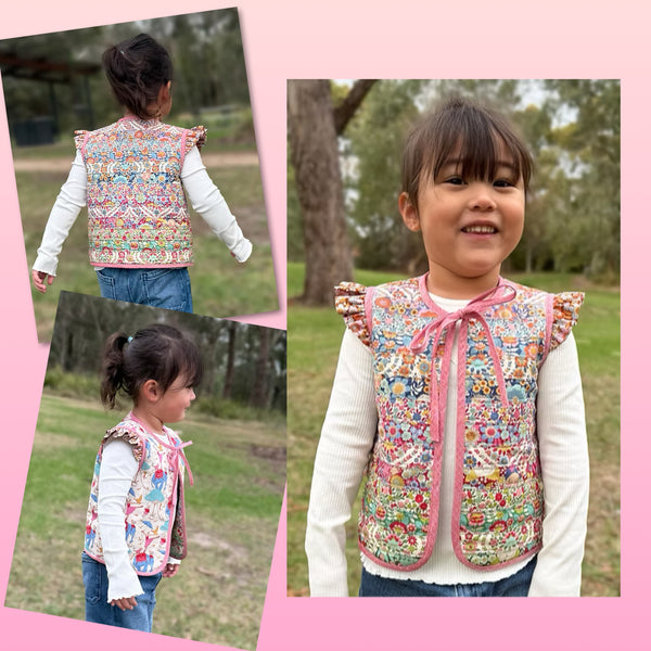 Girls Harmony Patchwork Vest – The Quilters Angel