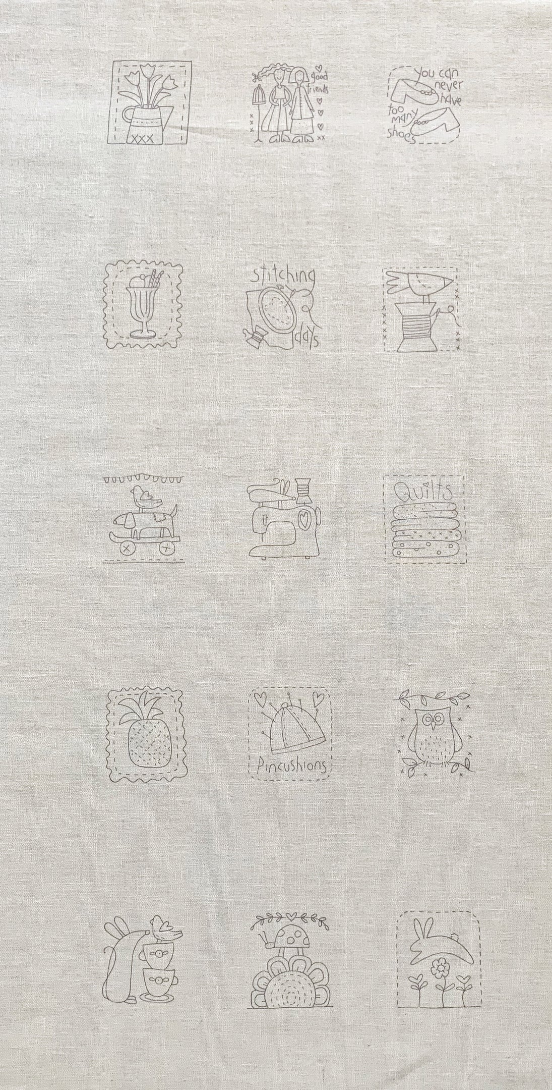 ‘Heartstrings’ Stitchery Panel – The Quilters Angel