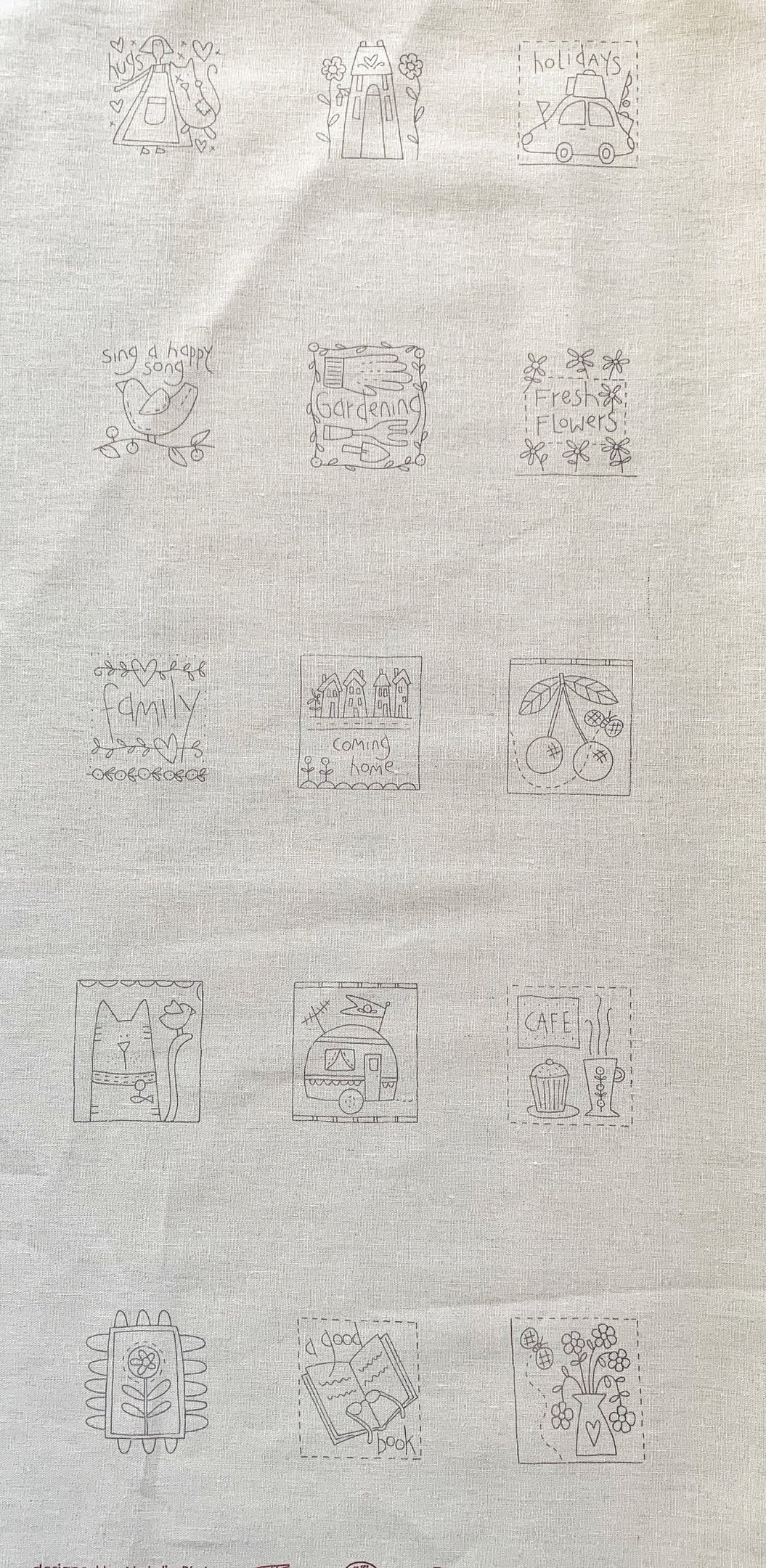 ‘Heartstrings’ Stitchery Panel – The Quilters Angel